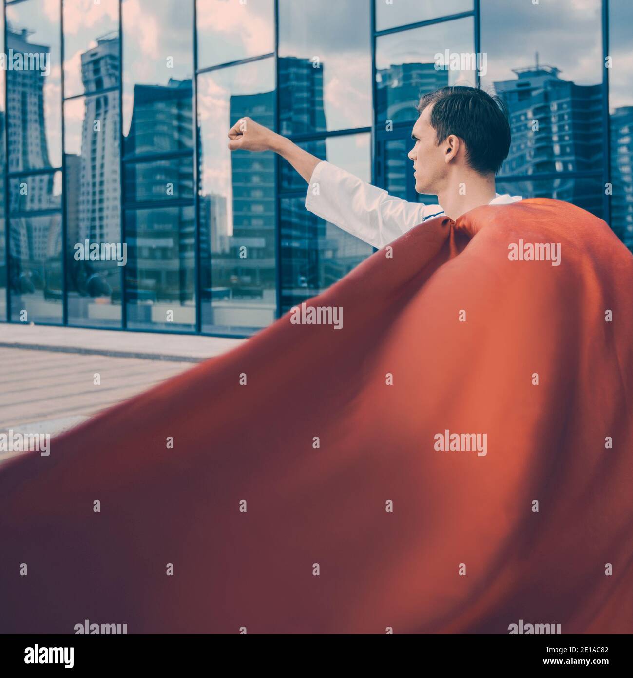 Superman hand gesture hi-res stock photography and images - Alamy