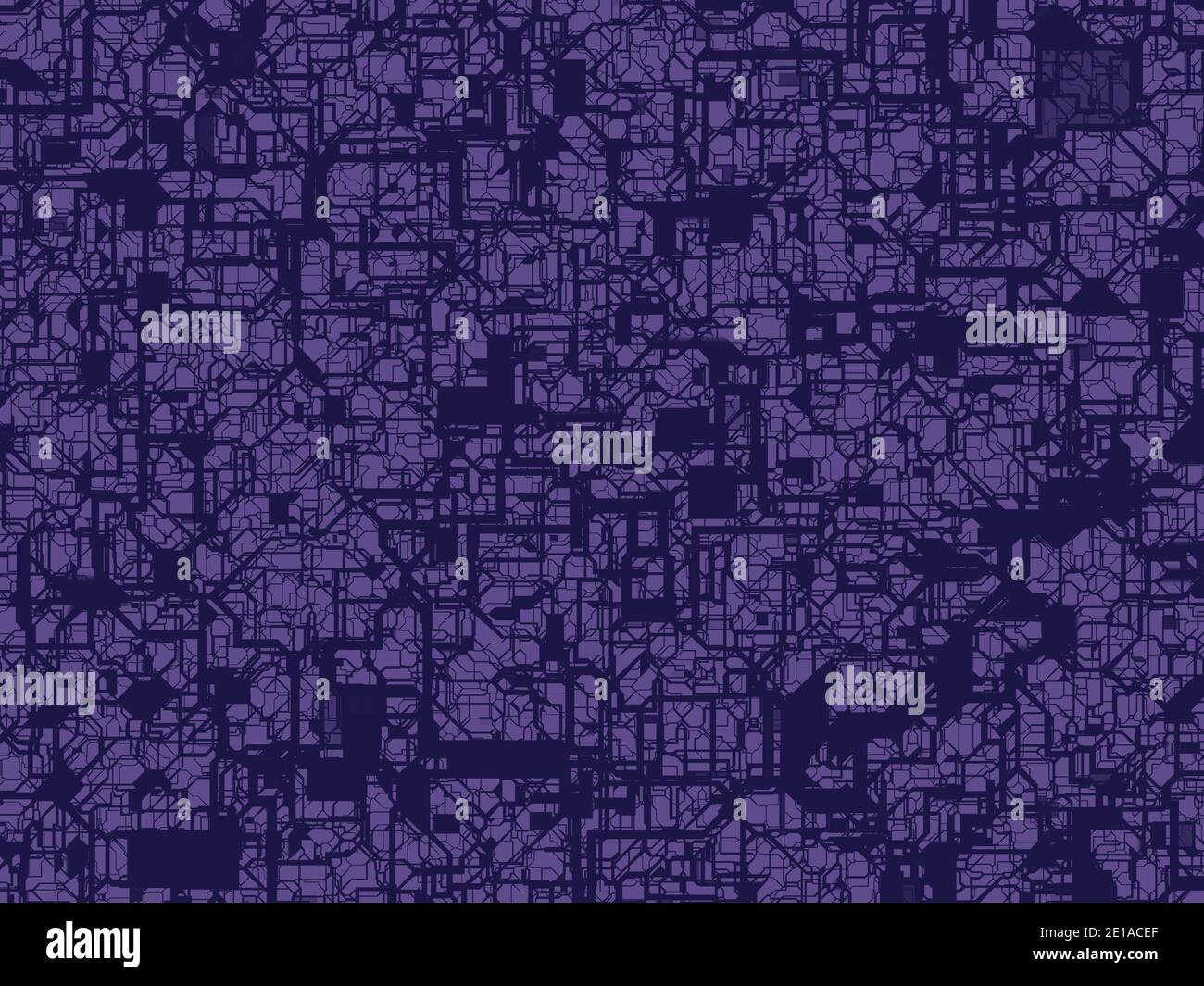 3D Illustration of a web geometry in shades of ultra violet, the color ...