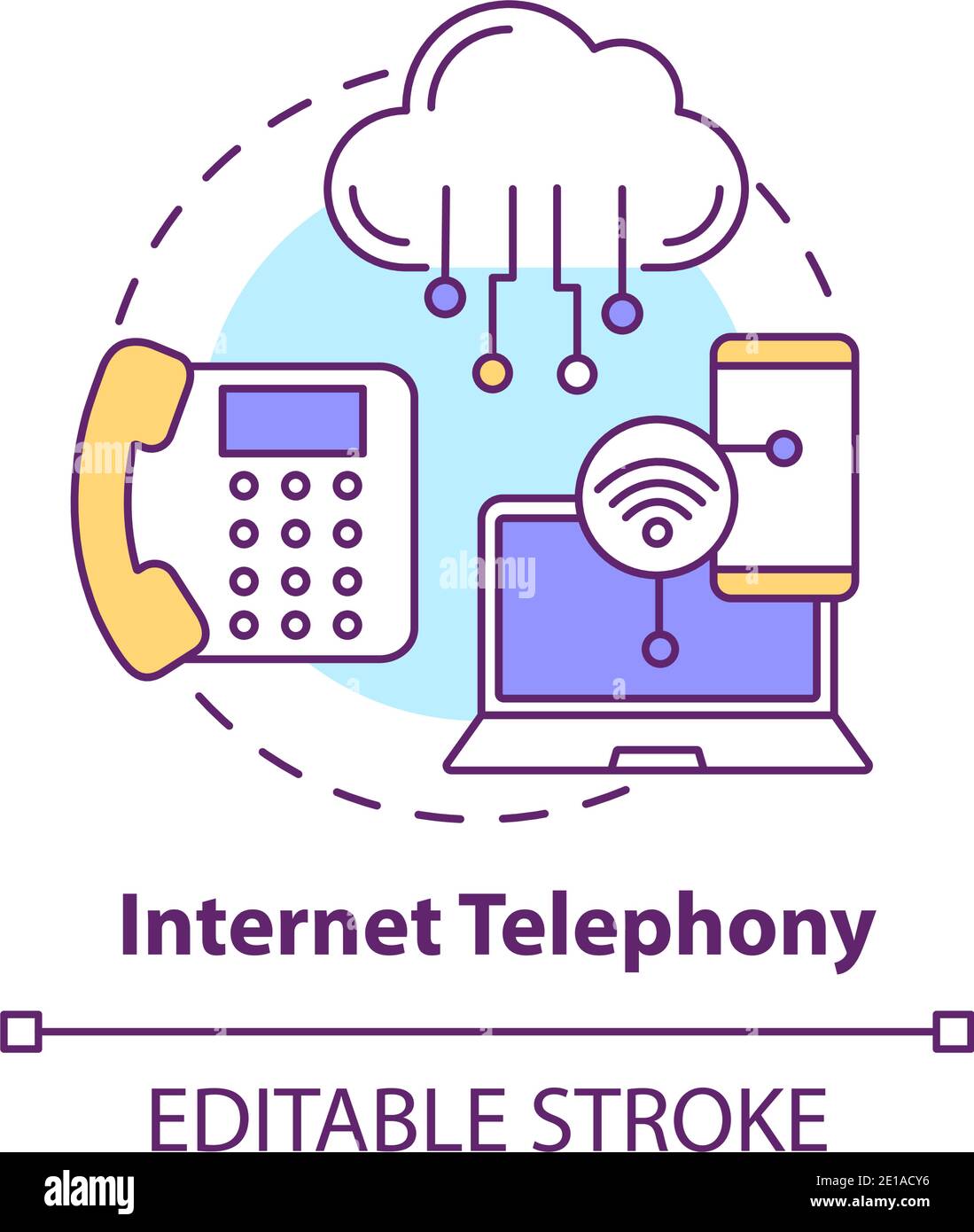 Internet telephony concept icon Stock Vector Image & Art - Alamy