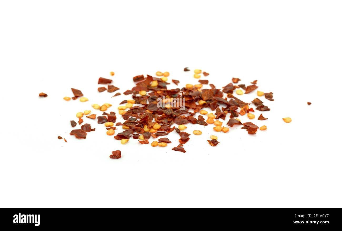 Cayenne pepper. Pile crushed red cayenne pepper, dried chili flakes and ...