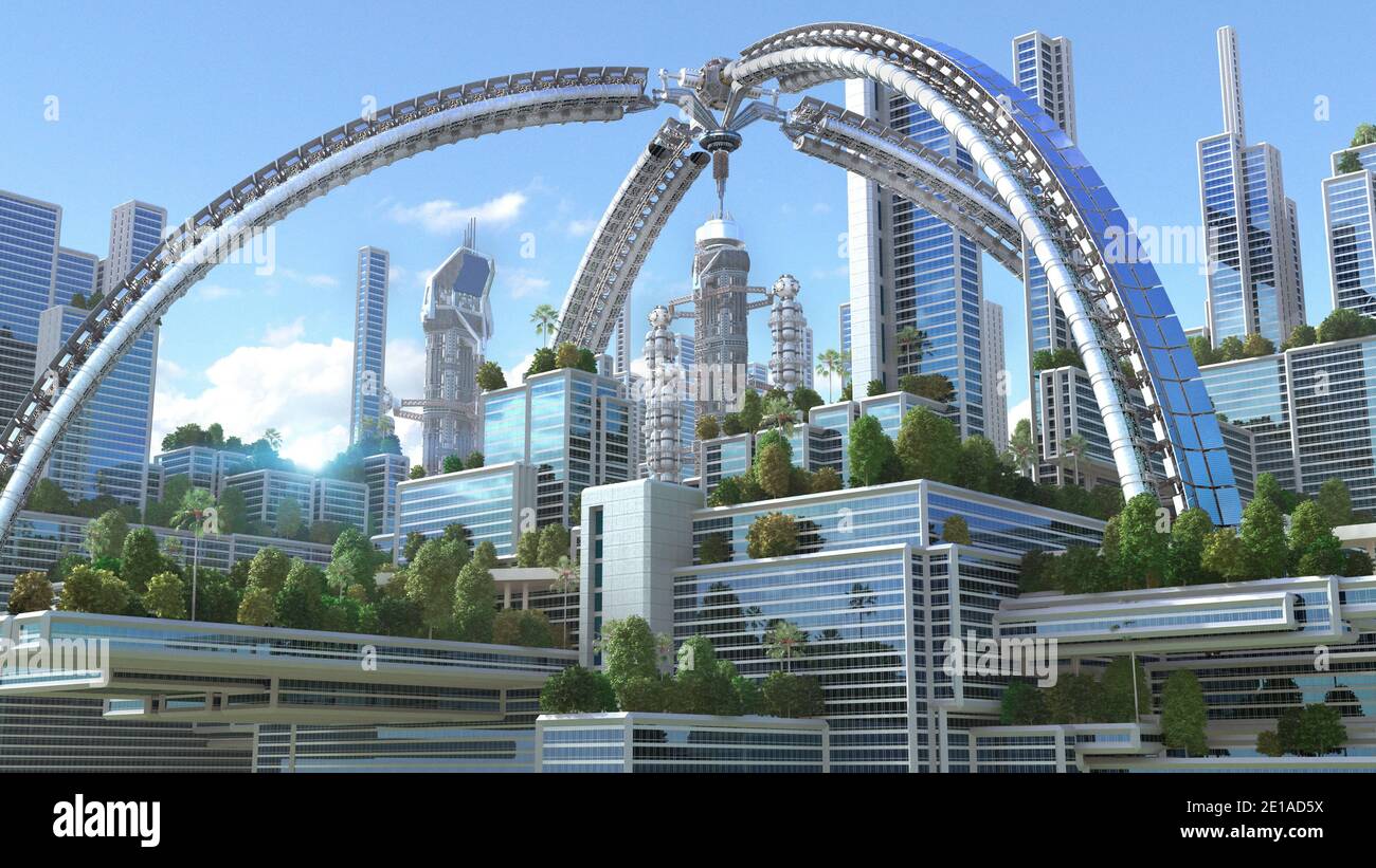 3d rendering modern high rise buildings hi-res stock photography and ...