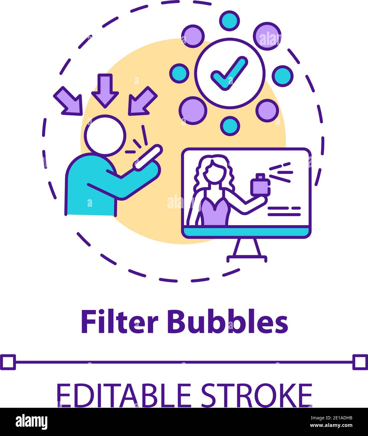 Filter bubbles concept icon Stock Vector Image & Art - Alamy