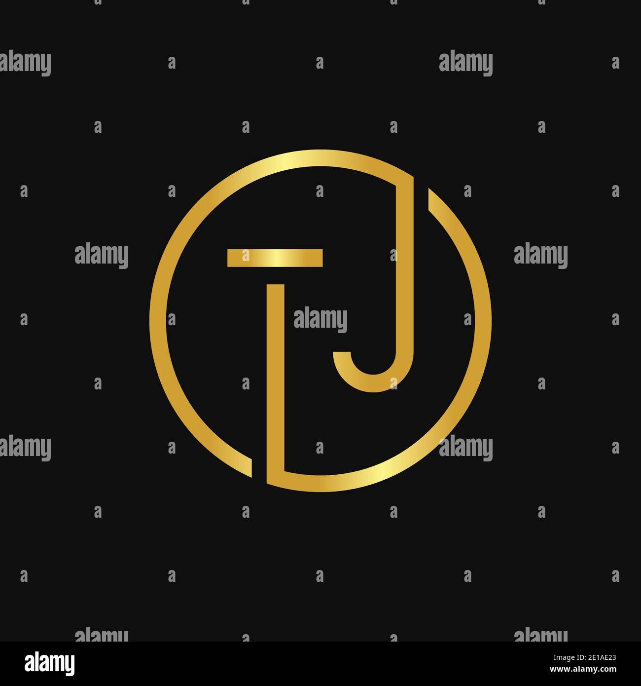 Initial Circle TJ letter Logo Design vector Template. Abstract Letter ...