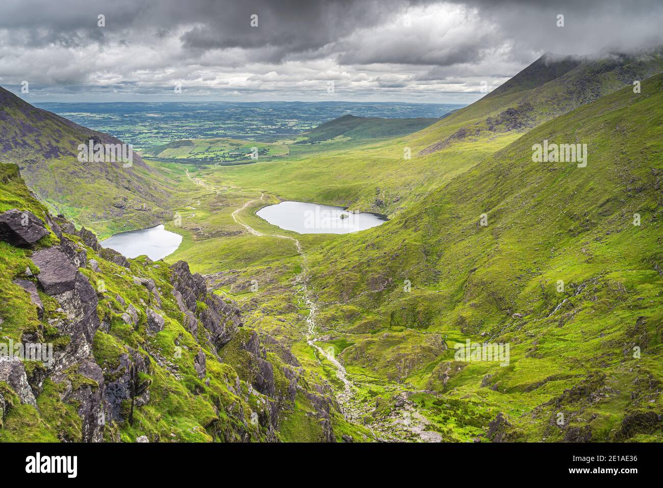 Group of hikers climbing Devils Ladder, one of most difficult trails ...