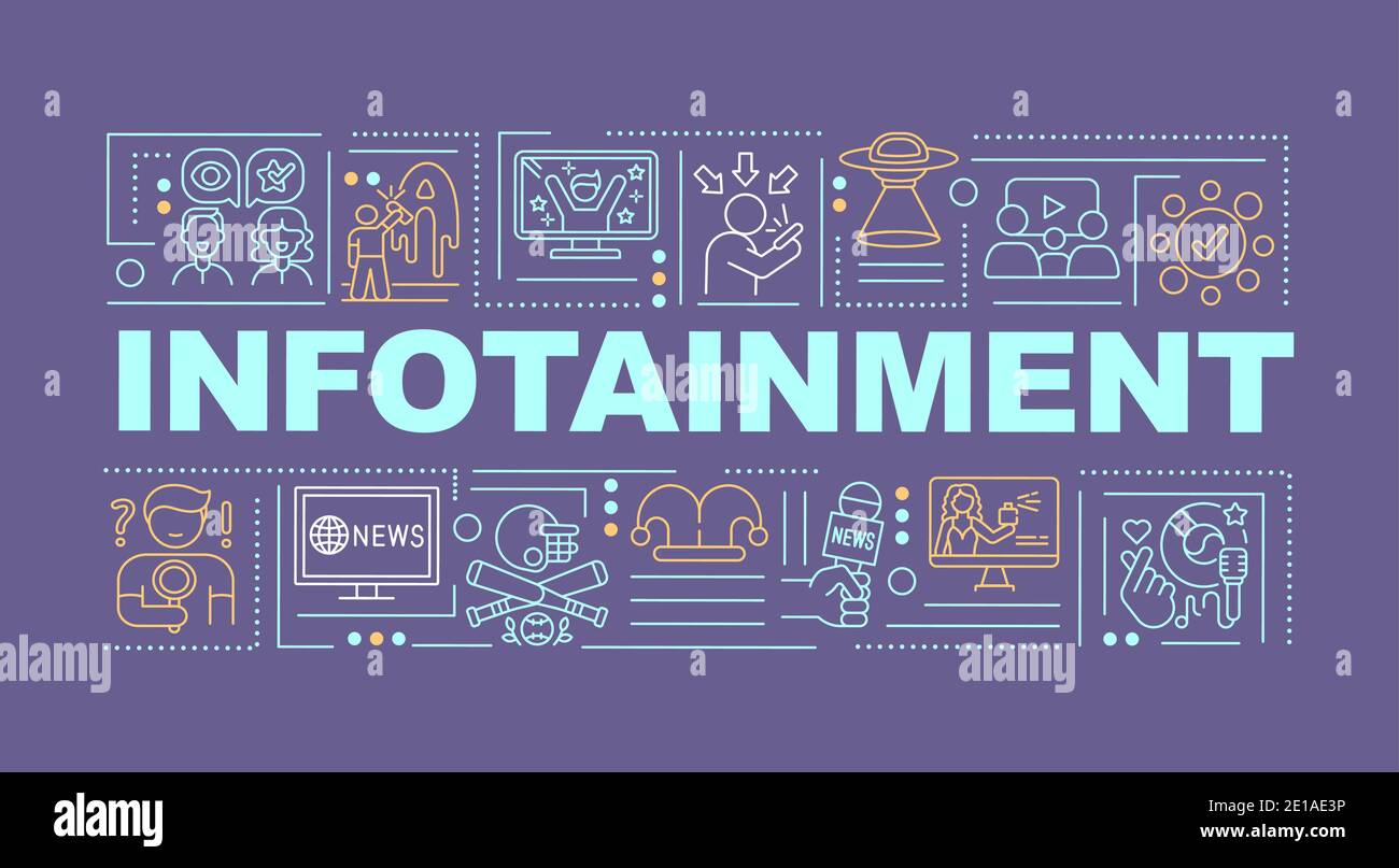 Infotainment in media word concepts banner Stock Vector Image & Art - Alamy