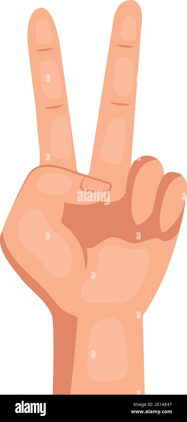 hand human two symbol signal icon Stock Vector Image & Art - Alamy