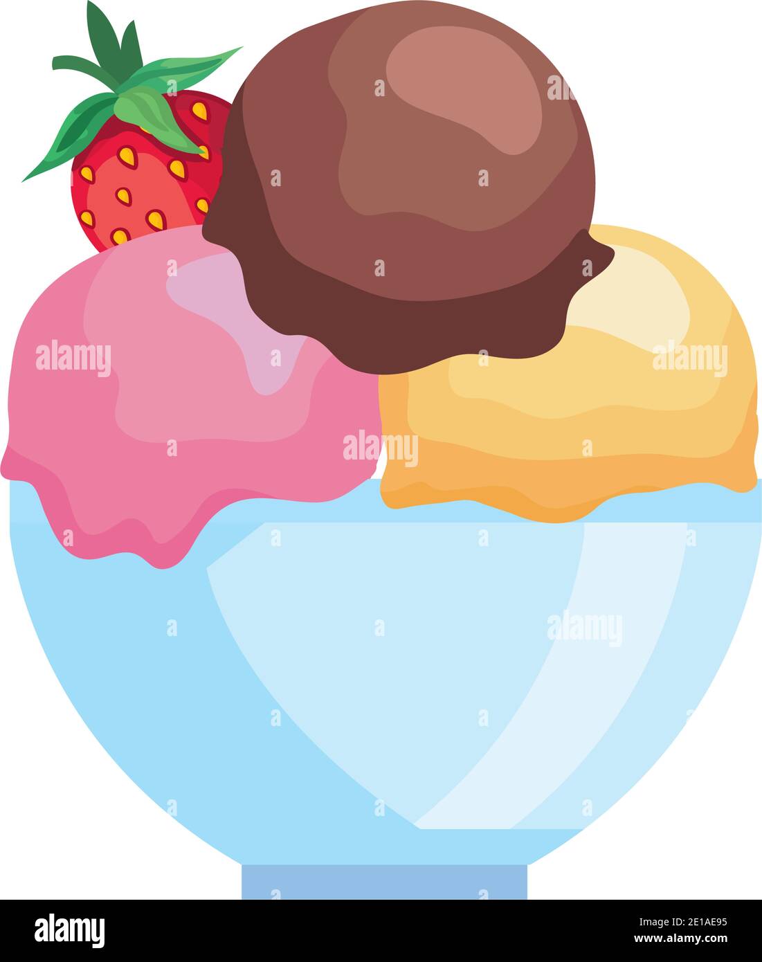 Fruit ice cream balls in Stock Vector Images - Alamy