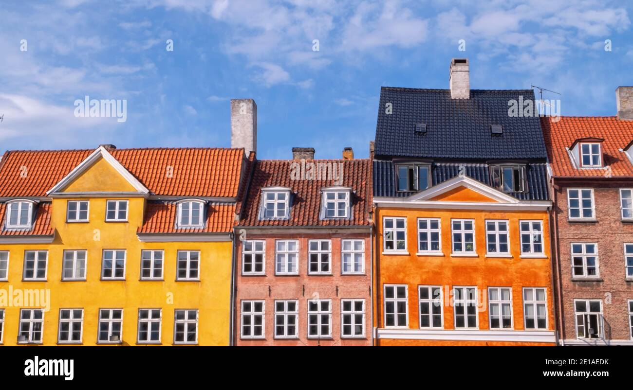 Colorful buildings of Nyhavn in Copenhagen, Denmark Stock Photo - Alamy
