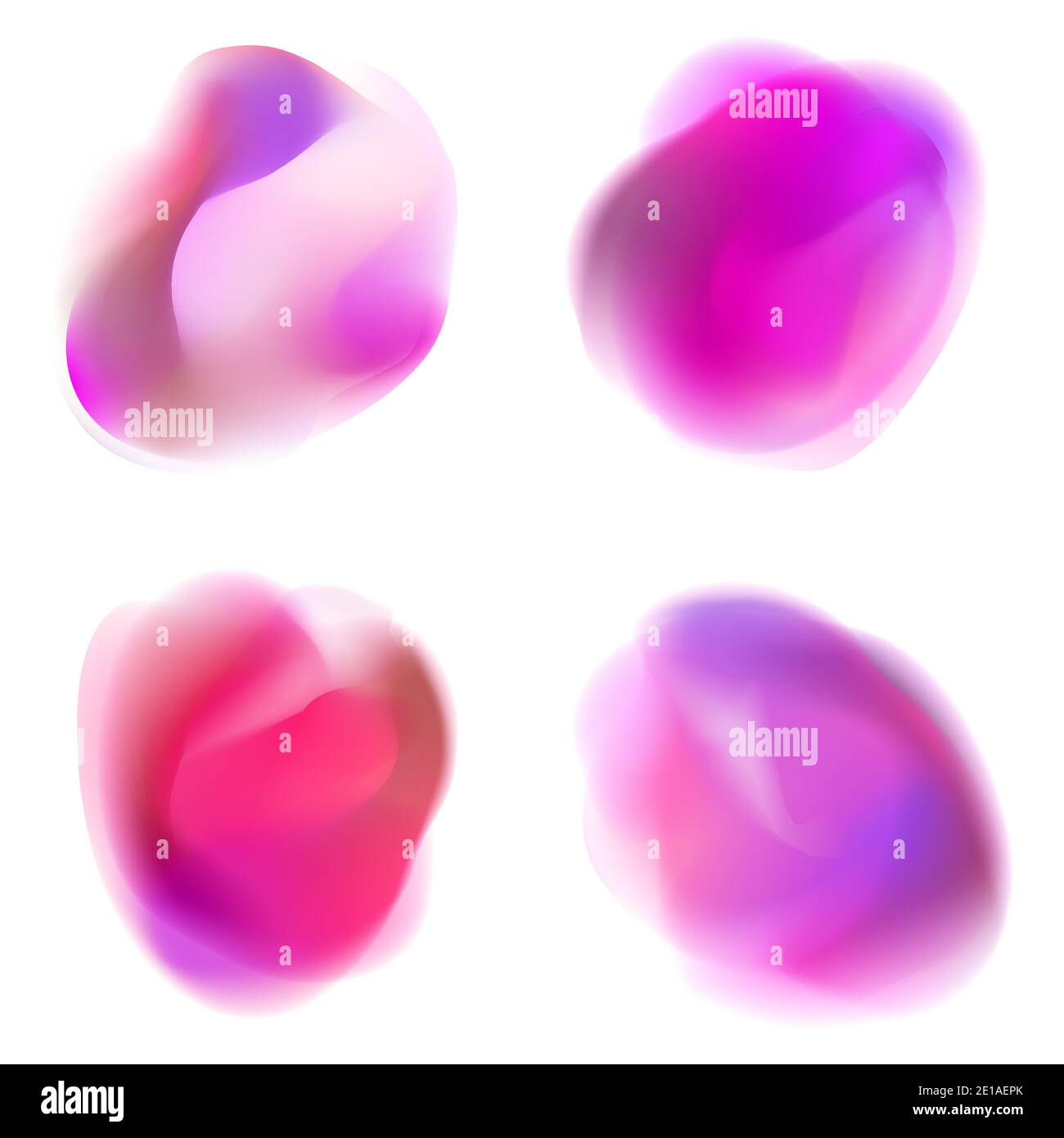 A set of gradient shapes . Pink bright energies . Modern abstract ...