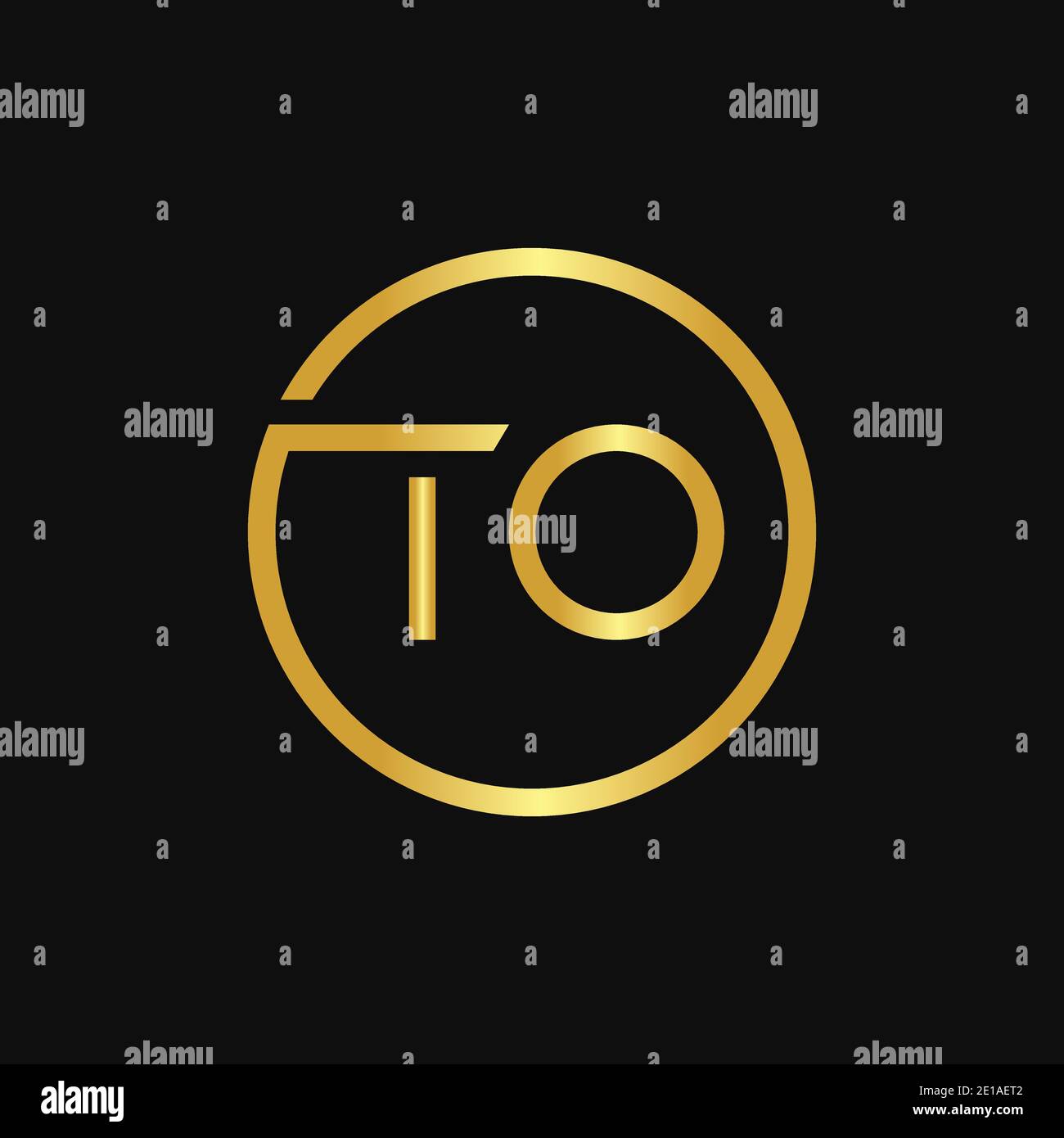 Initial Circle TO letter Logo Design vector Template. Abstract Letter ...