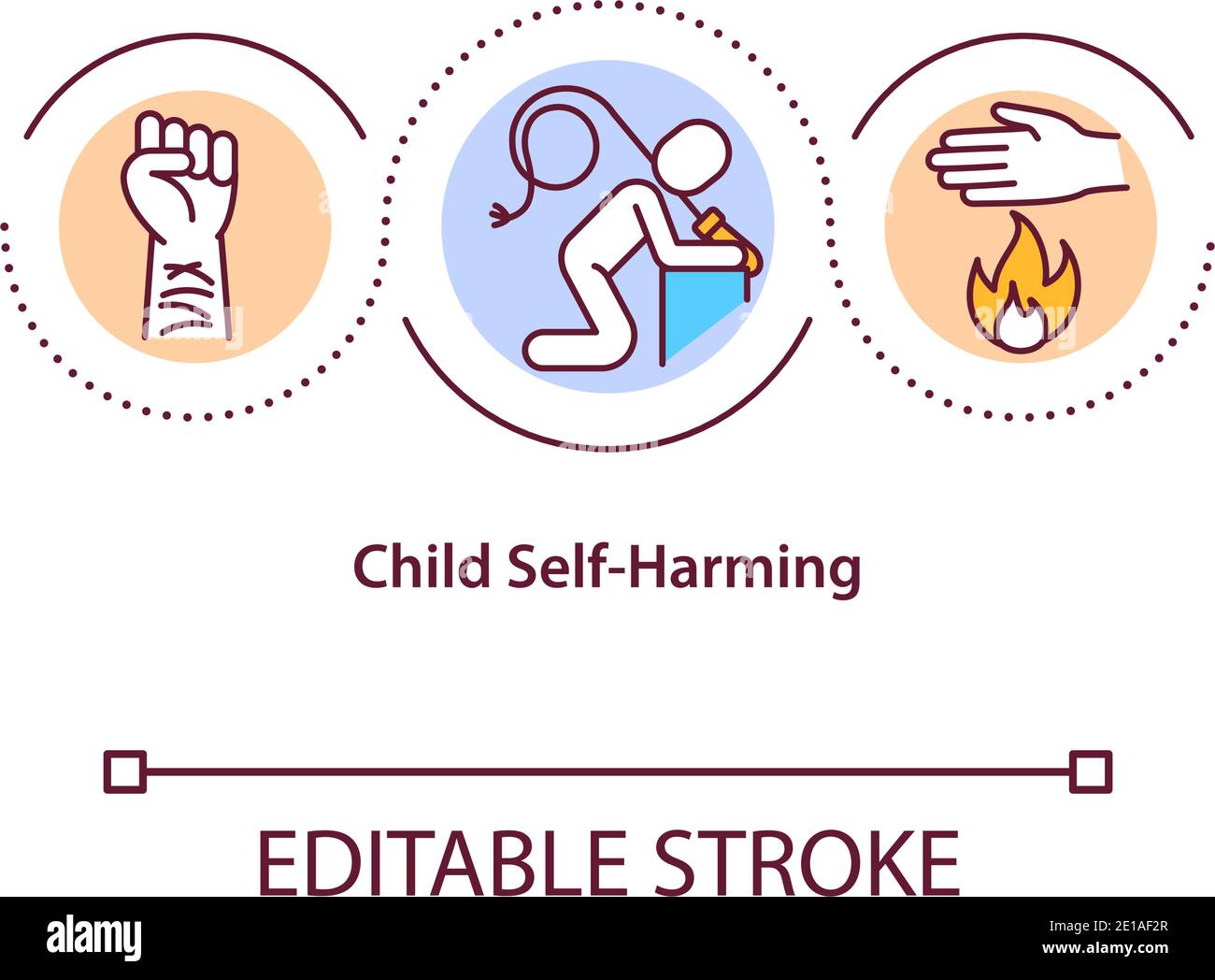 Child self harming hi-res stock photography and images - Alamy