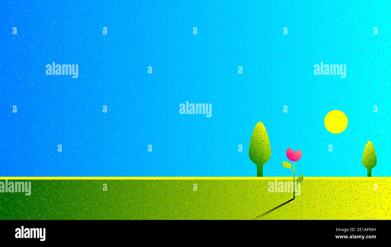 Trees in field background Stock Vector Images - Alamy