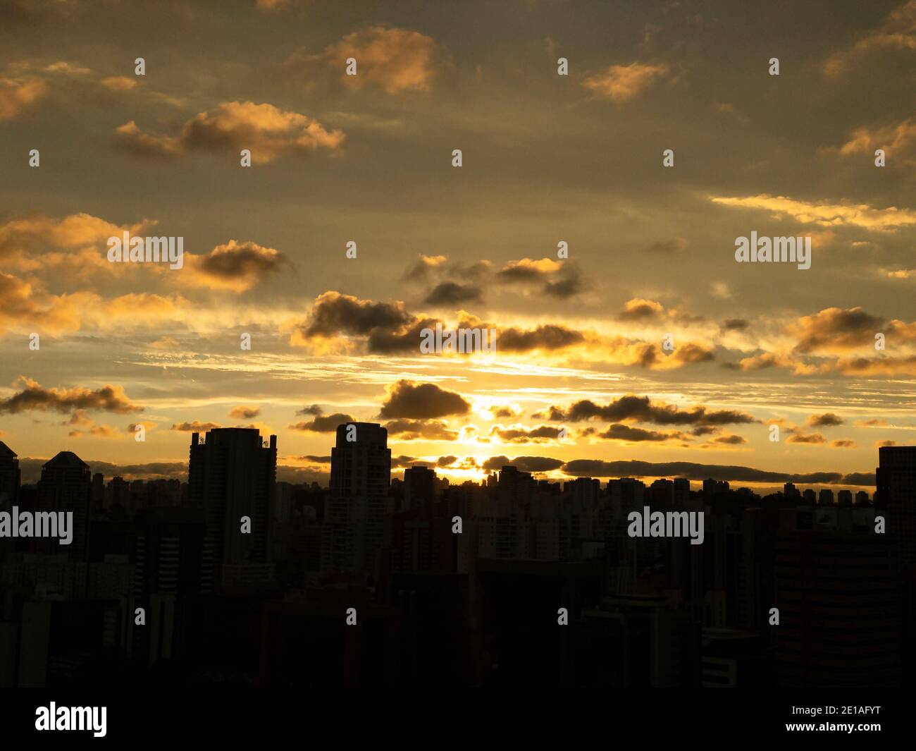 Sunset in Sao Paulo, Brazil Stock Photo - Alamy