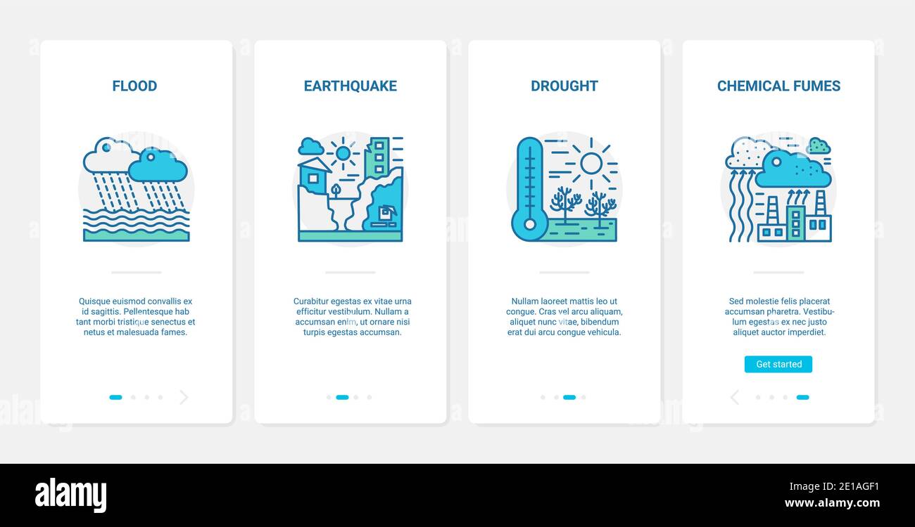 Eco environment problem, disaster ecocatastrophe vector illustration ...