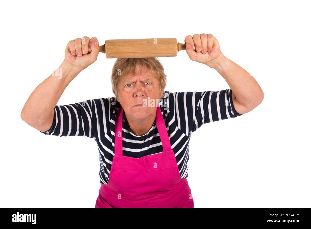 Angry wife rolling pin hi-res stock photography and images - Alamy