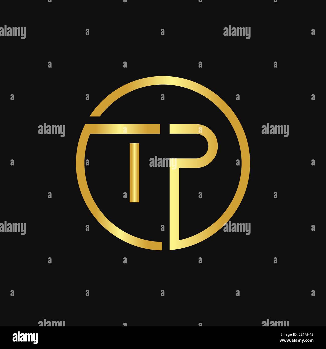Initial Circle TP letter Logo Design vector Template. Abstract Letter TP logo Design Stock ...