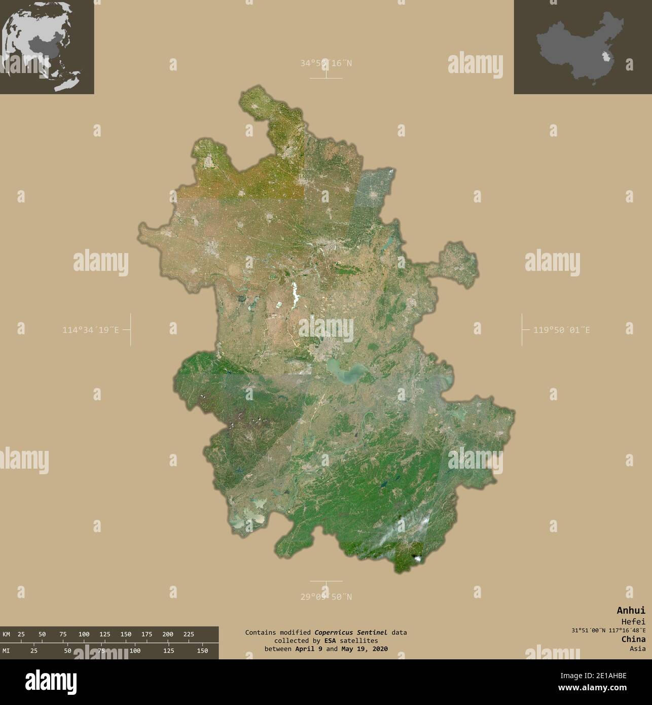 Anhui china asia map High Resolution Stock Photography and Images - Alamy