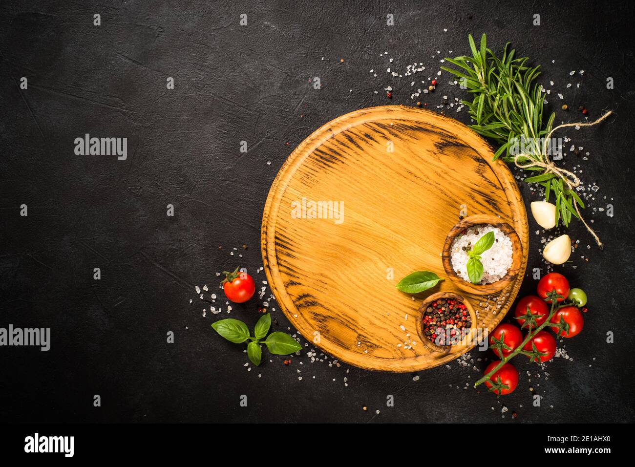 Food cooking background top view Stock Photo - Alamy