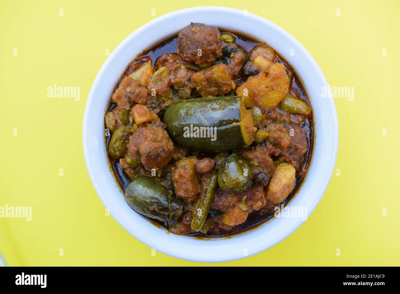 Delicious authentic traditional gujarati dish called Undhiyu cooked ...