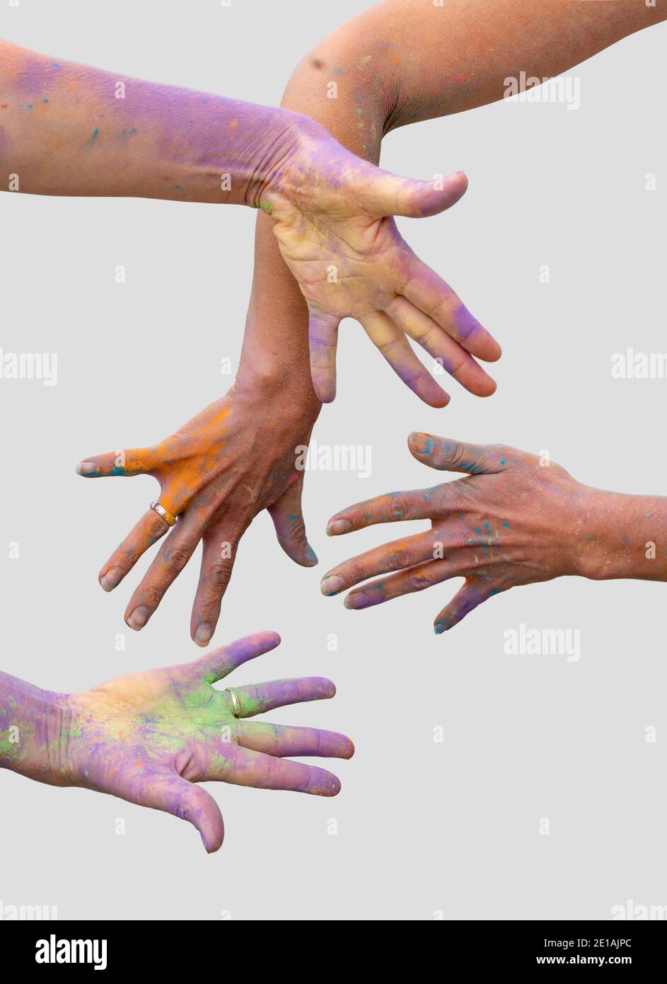 Hand covered in paint hi-res stock photography and images - Alamy