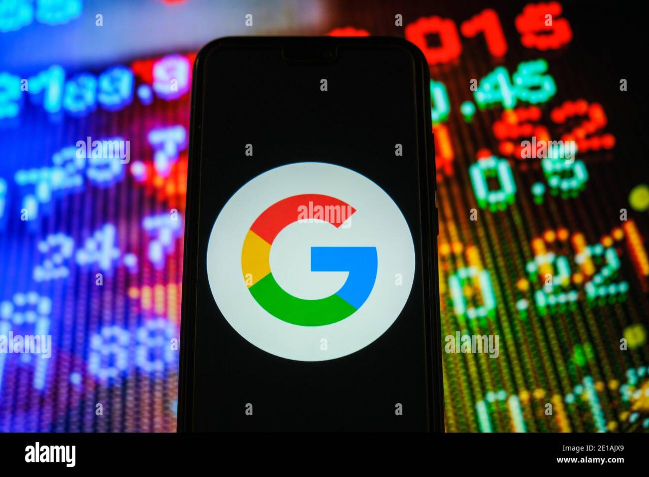 In this photo illustration, a Google logo seen displayed on a ...
