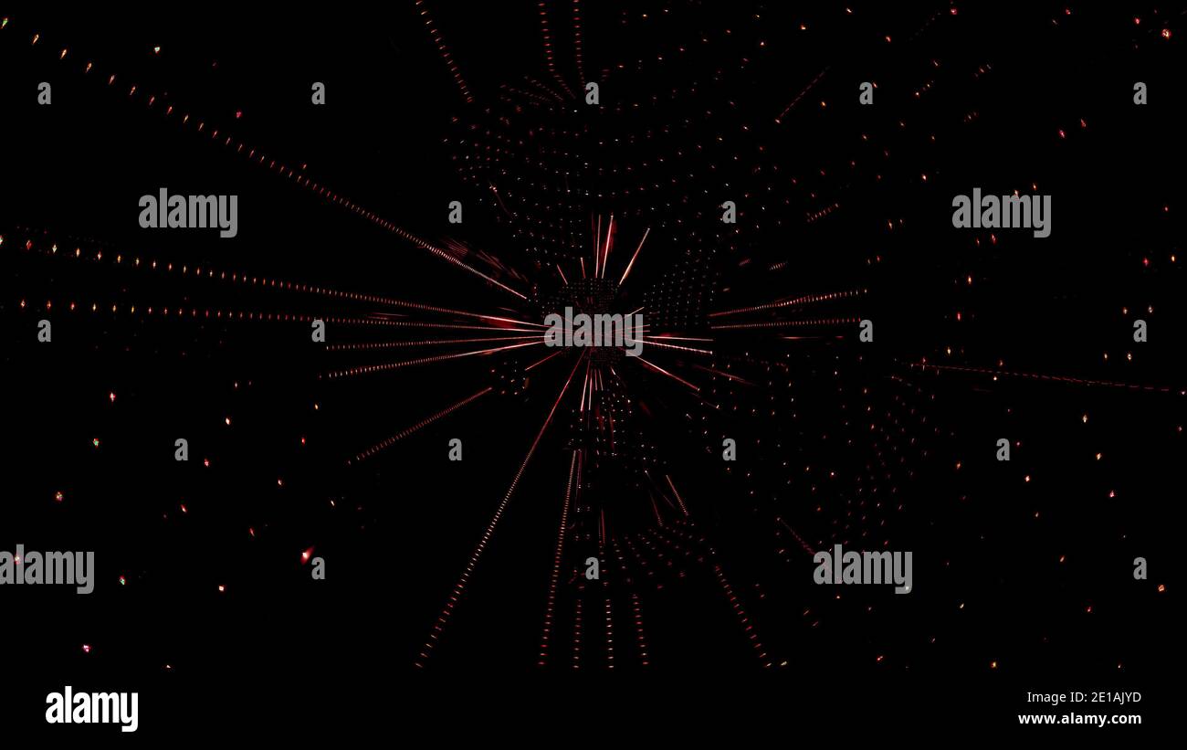 Color changing 4k uhd lines and dots 3d illustration background ...