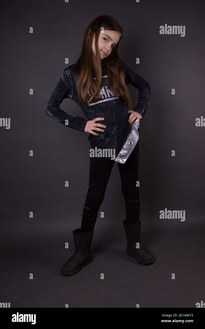 little model posing in studio Stock Photo - Alamy