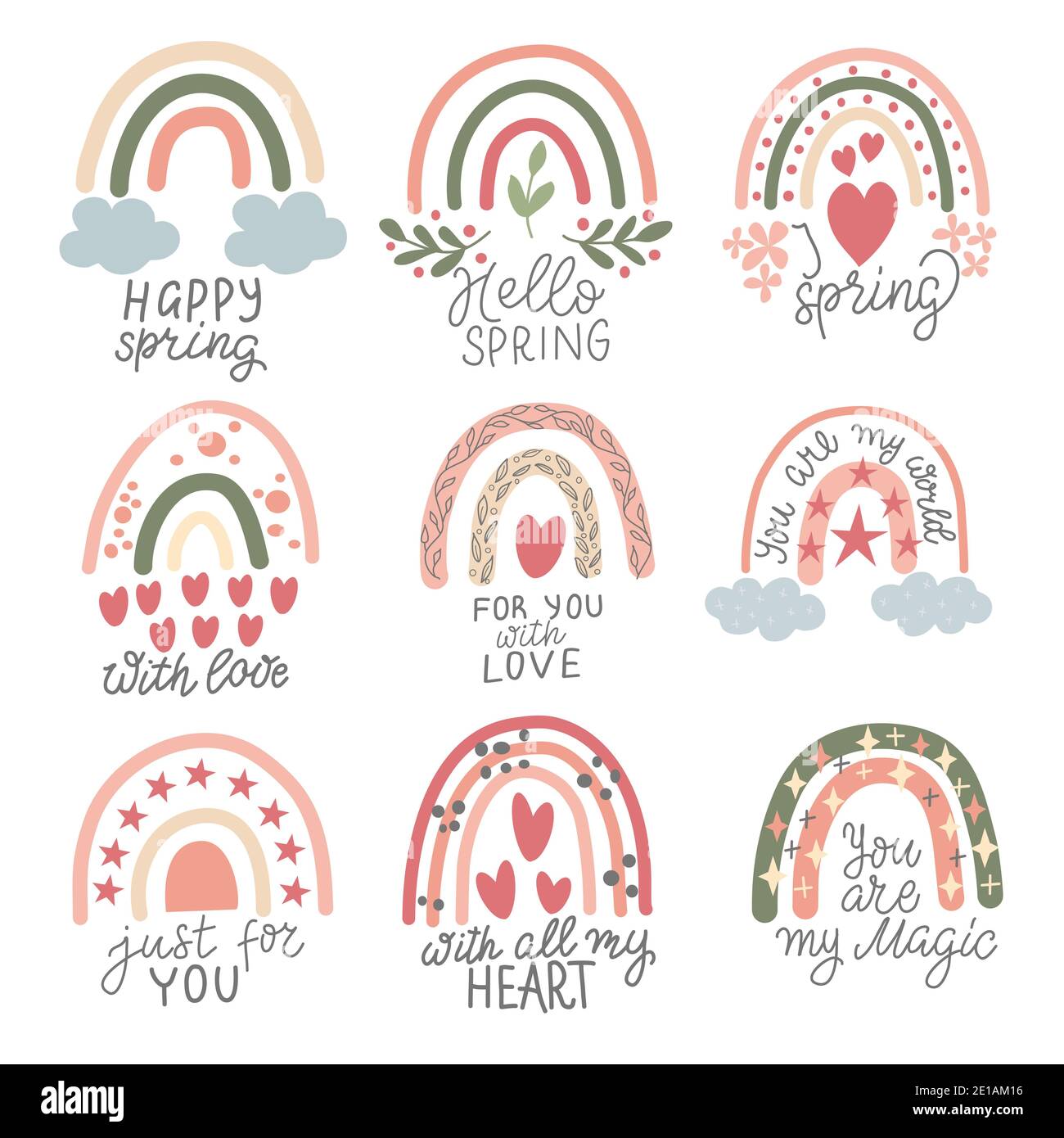 Romantic inscriptions Stock Vector Images - Alamy