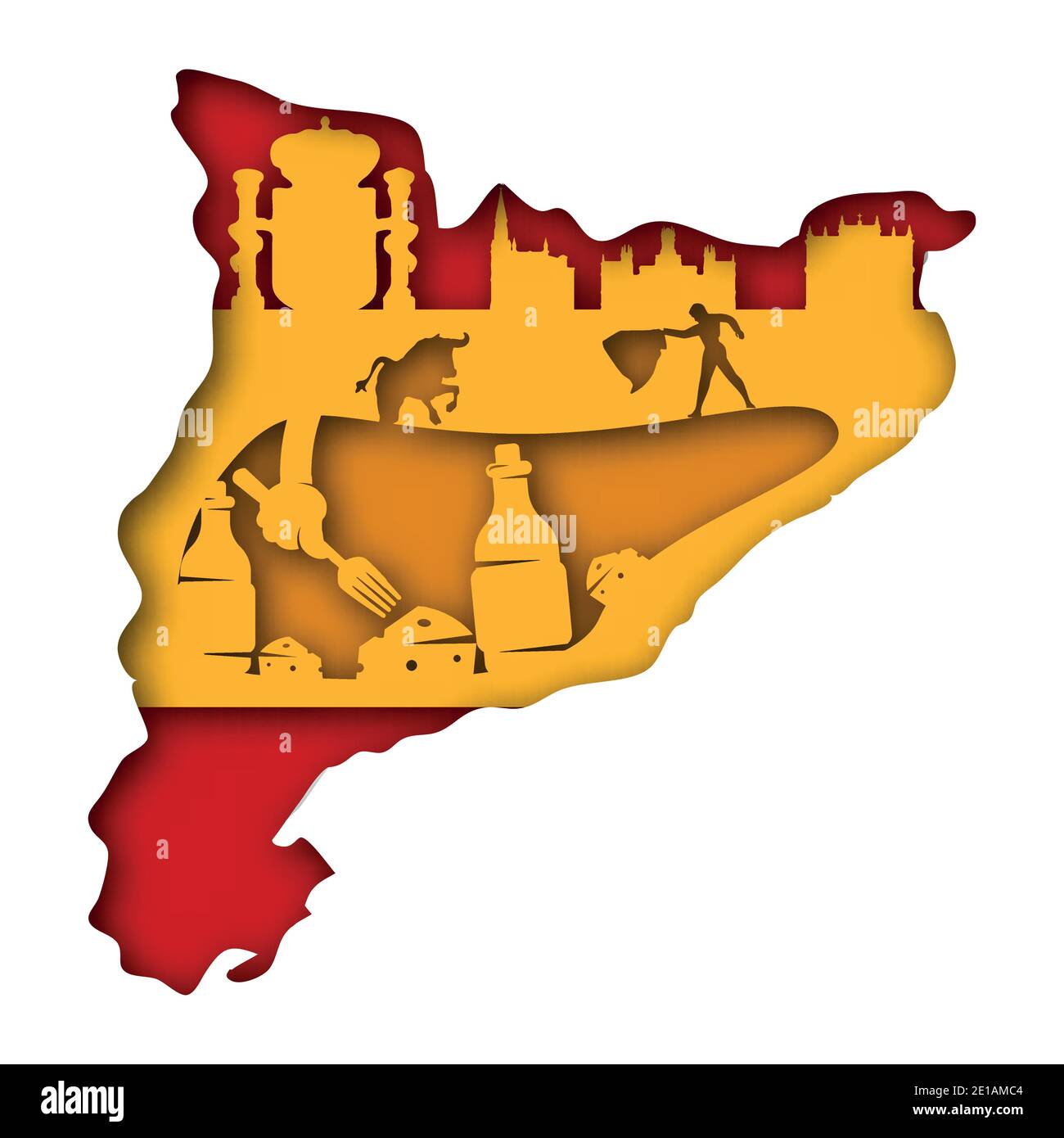 Spain flag in abstract Cut Out Stock Images & Pictures - Alamy