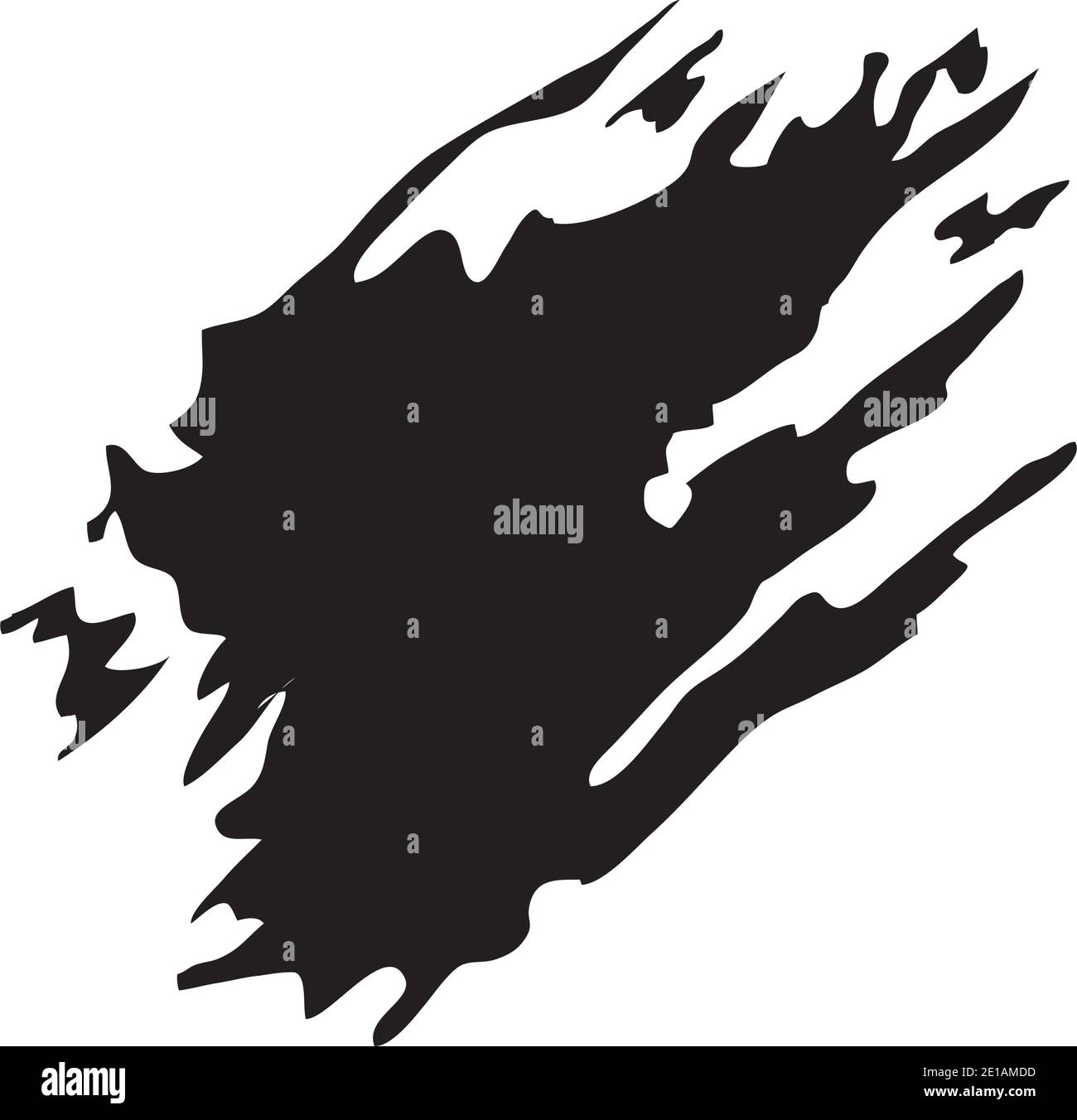 icon of black patch brush stroke over white background, vector ...