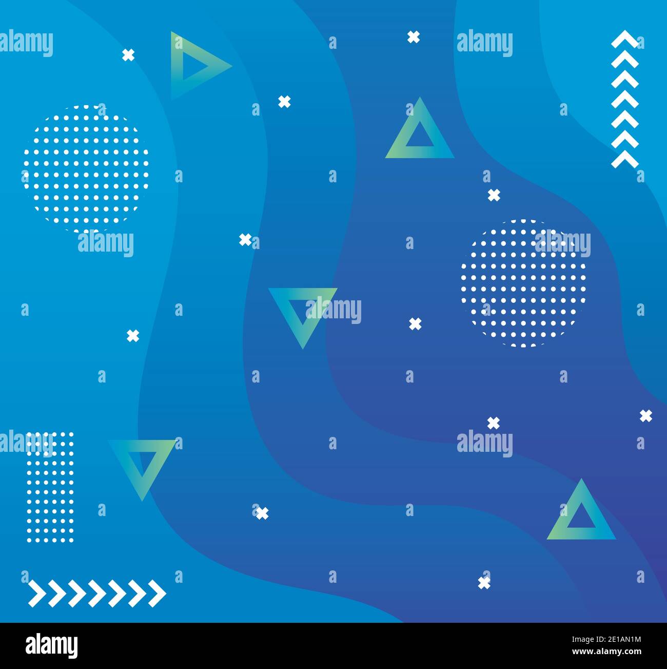 color blue memphis abstract background with triangles Stock Vector ...