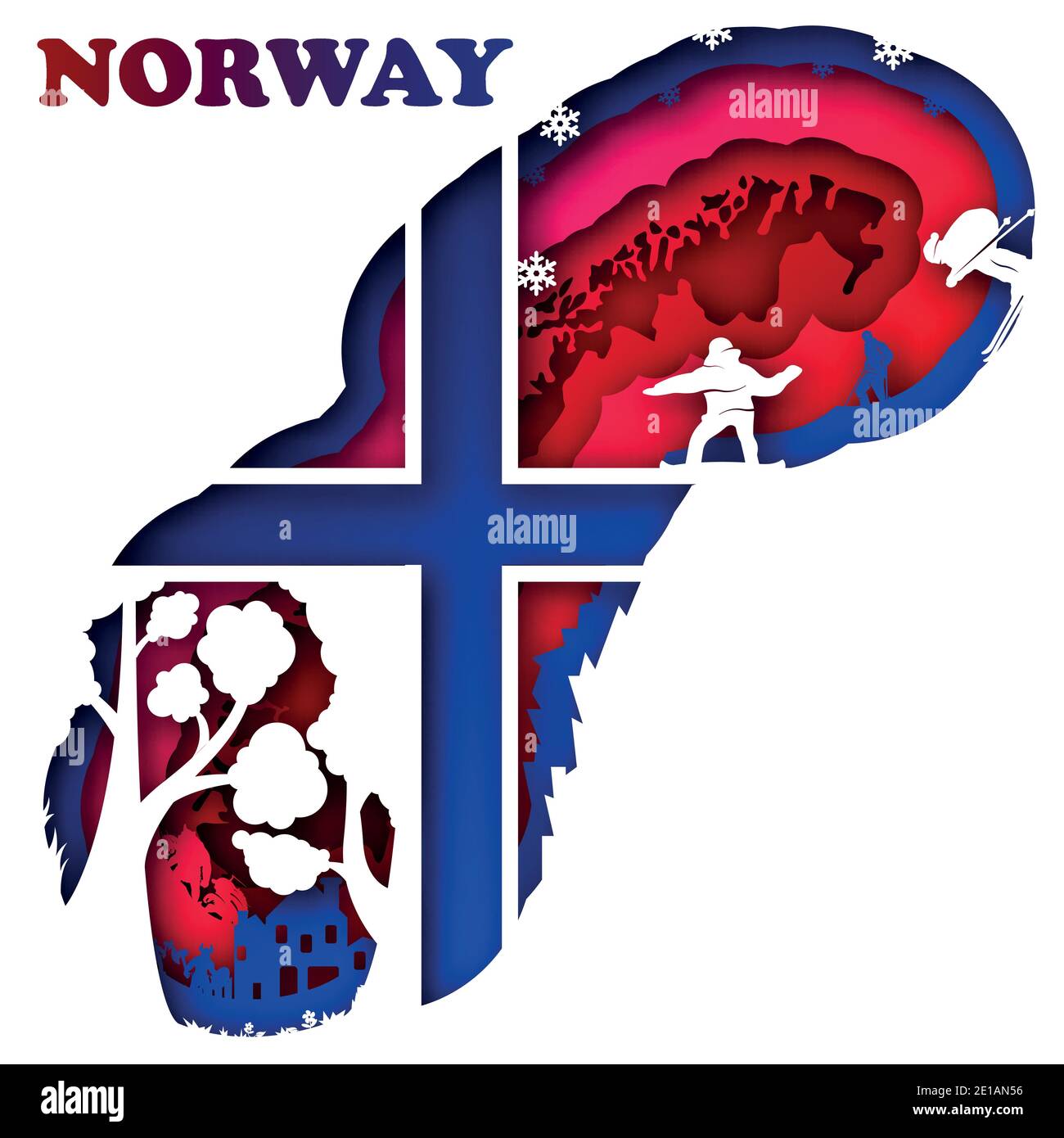 Norway in art Cut Out Stock Images & Pictures - Alamy