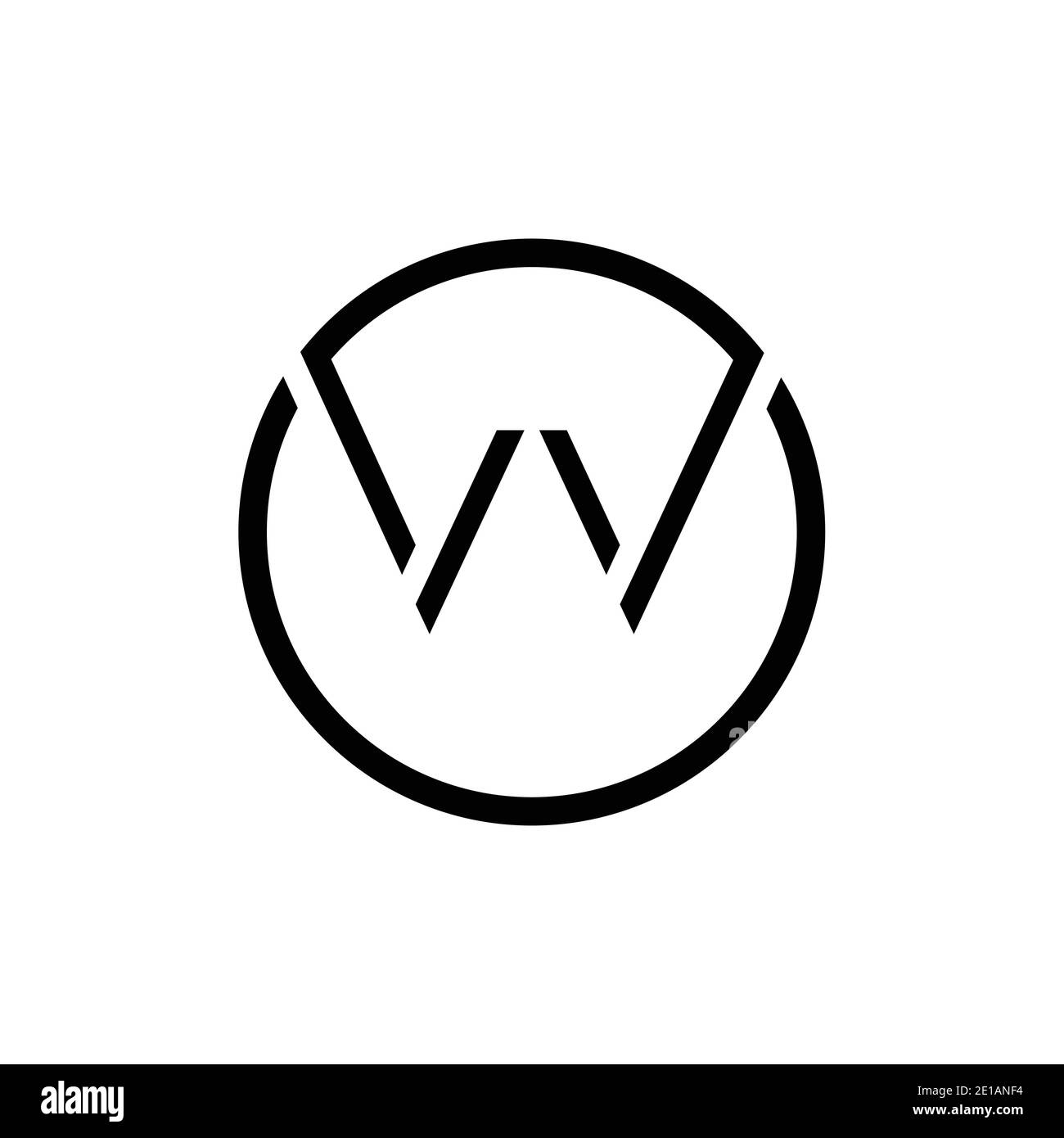 Initial Circle VV Letter Logo Creative Typography Vector Template ...