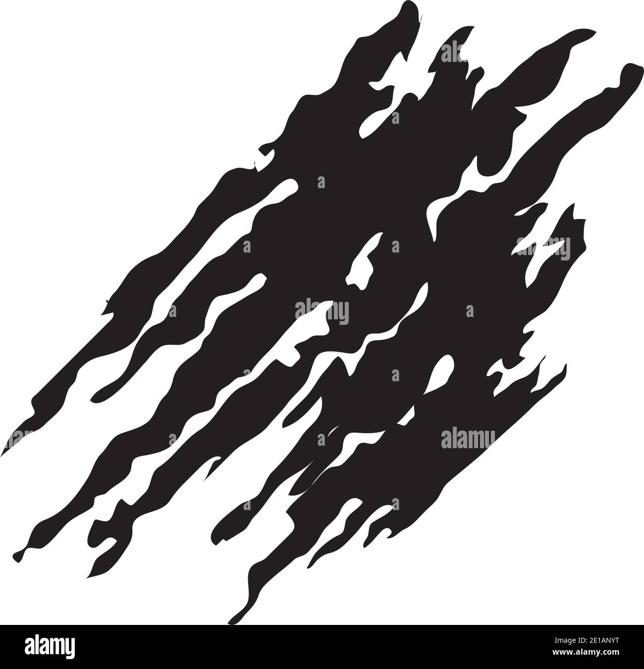 black ink paint stroke icon over white background, vector illustration ...