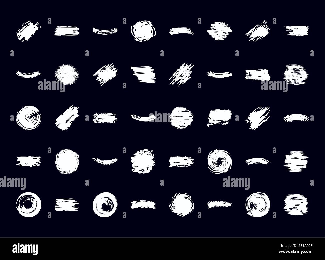 paint, brush stroke icon set over black background, vector illustration ...