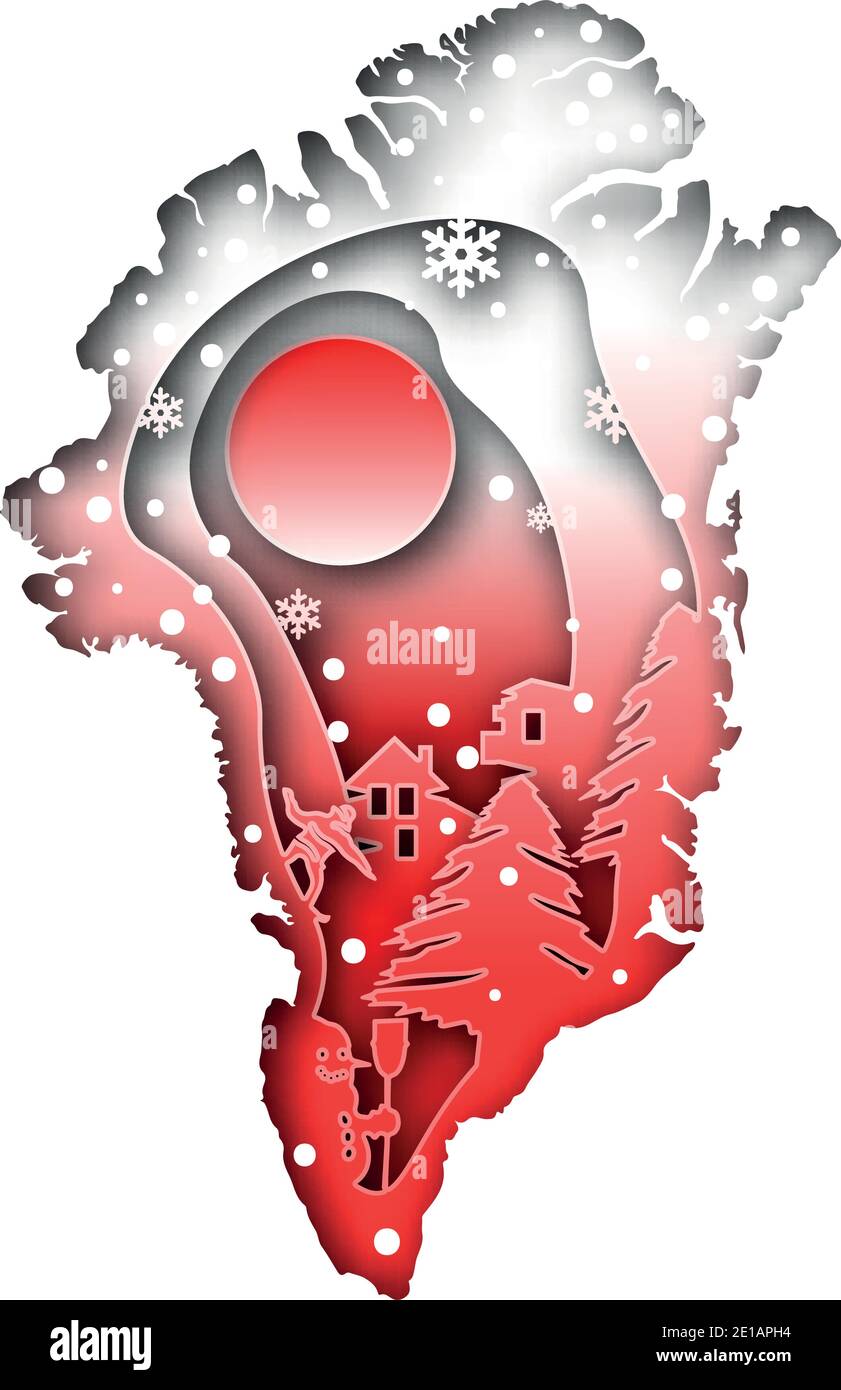 Greenland flag in country Stock Vector Images - Alamy