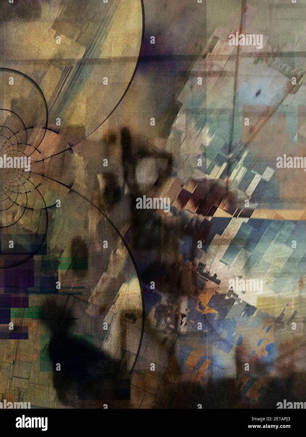Digital abstract art. Glitch effect. 3D rendering Stock Photo - Alamy