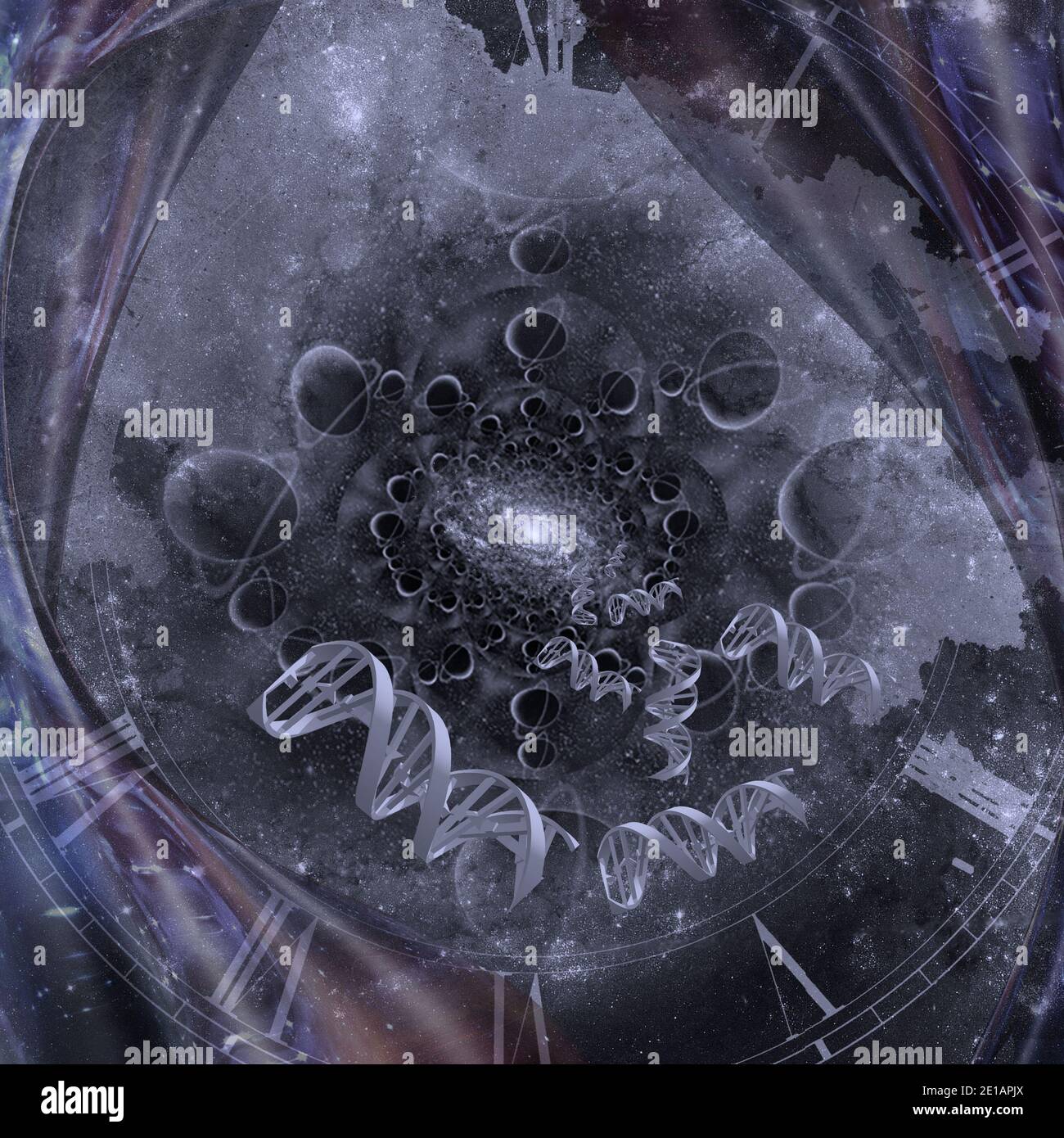 DNA strands in eternal space. 3D rendering Stock Photo - Alamy