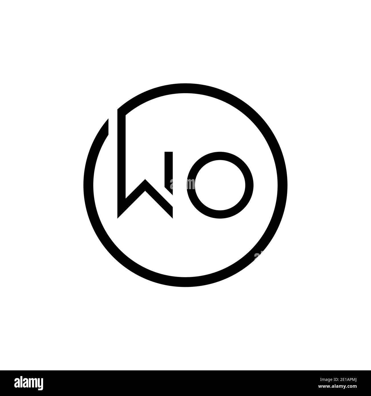 Initial Circle Letter WO Logo Design Vector Template. Initial Linked ... Initial Circle Letter WO Logo Design Vector Template. Initial Linked ...