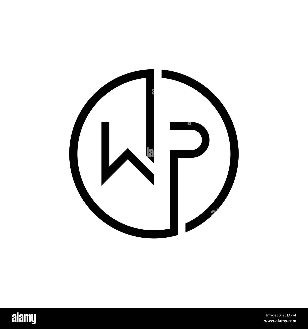 Initial Circle Letter WP Logo Design Vector Template. Initial Linked ... Initial Circle Letter WP Logo Design Vector Template. Initial Linked ...