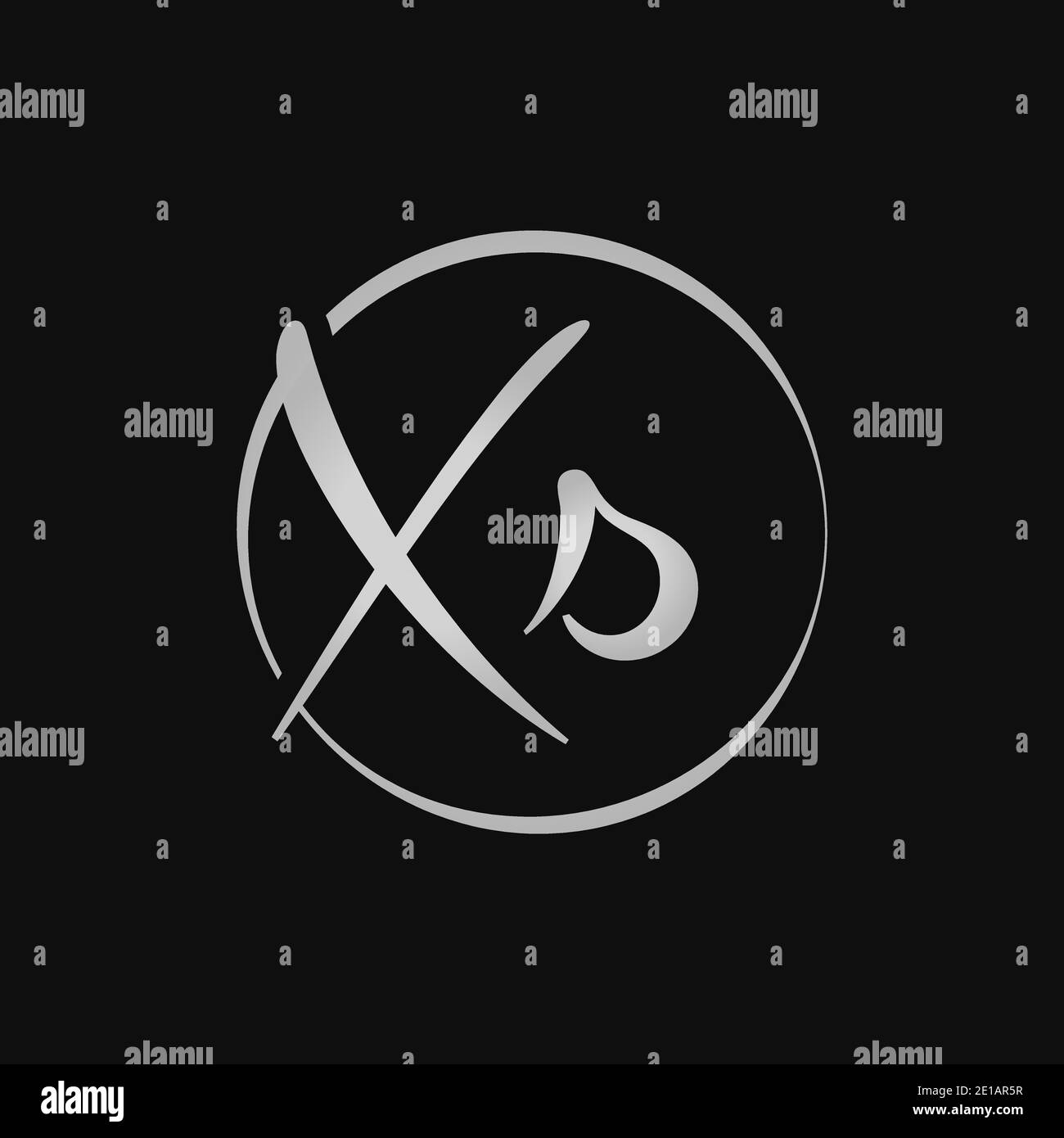 Creative XS letter Logo Design vector Template. Initial Script Letter ...