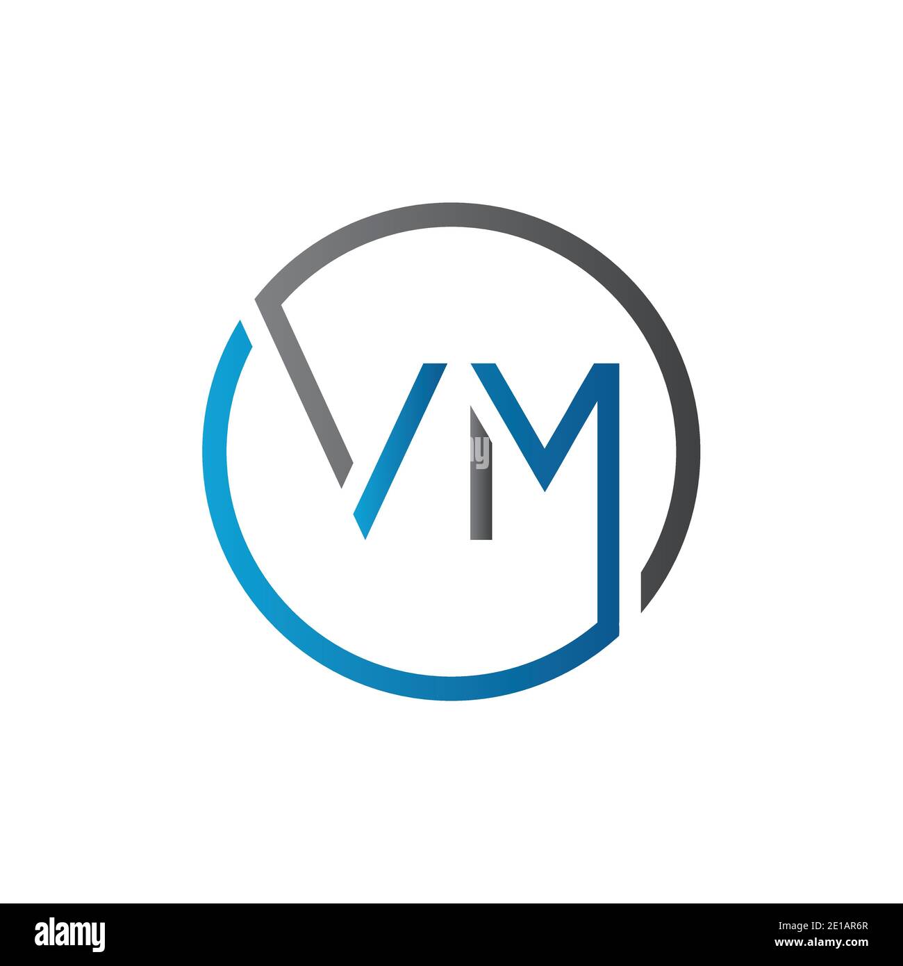 Initial Circle VM Letter Logo Creative Typography Vector Template ... Initial Circle VM Letter Logo Creative Typography Vector Template ...