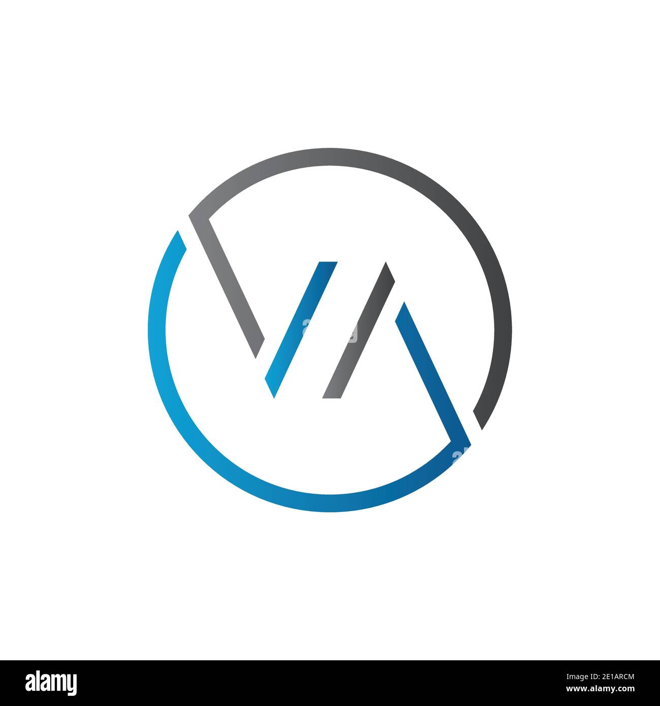 Initial Circle VA Letter Logo Creative Typography Vector Template ...