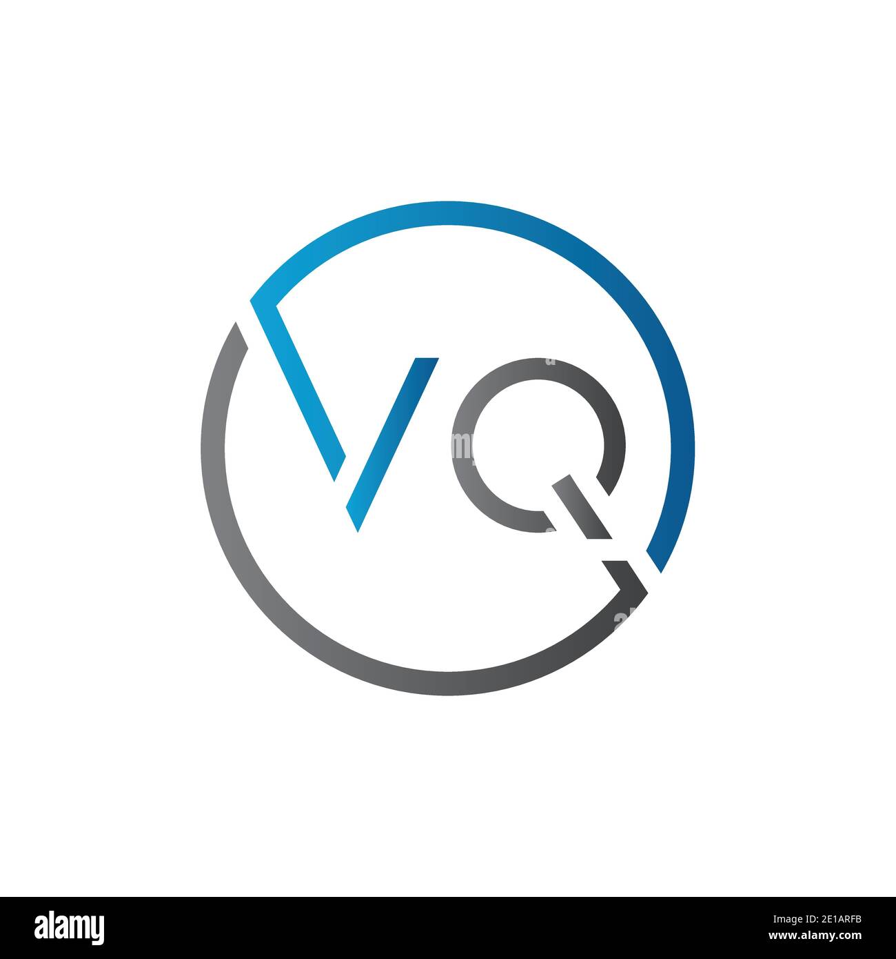 Initial Circle VQ Letter Logo Creative Typography Vector Template. Creative Letter VQ Logo ...