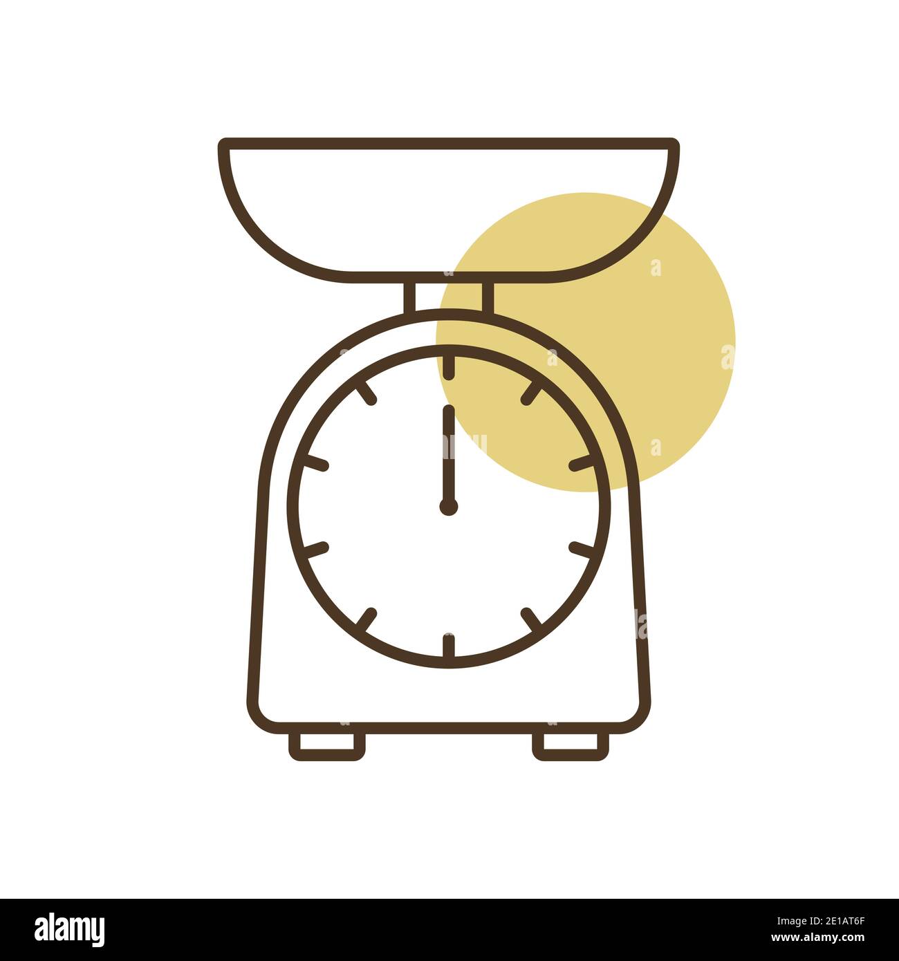 Scales vector icon. Kitchen appliance. Graph symbol for cooking web ...