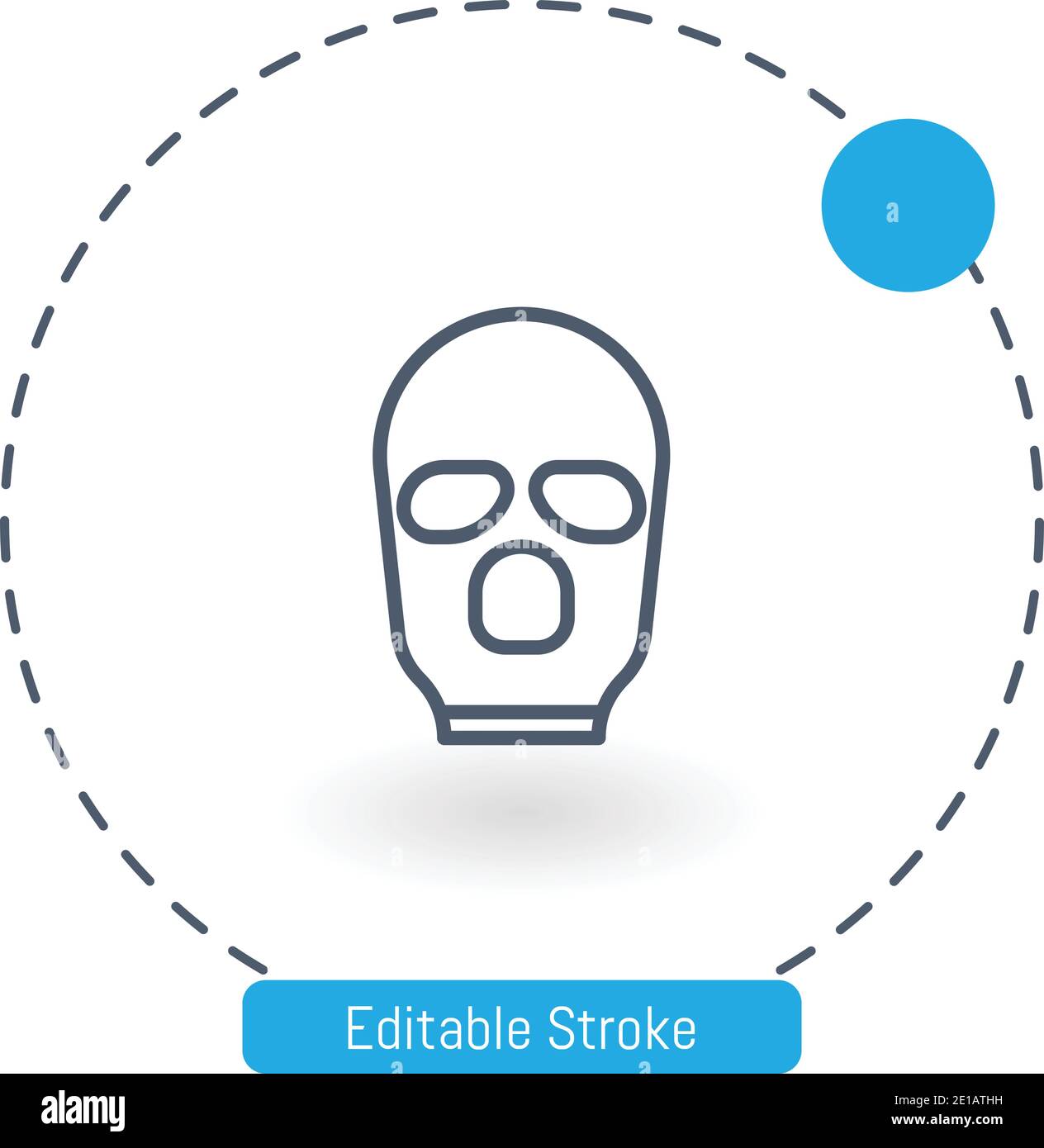 balaclava vector icon editable stroke outline icons for web and mobile ...