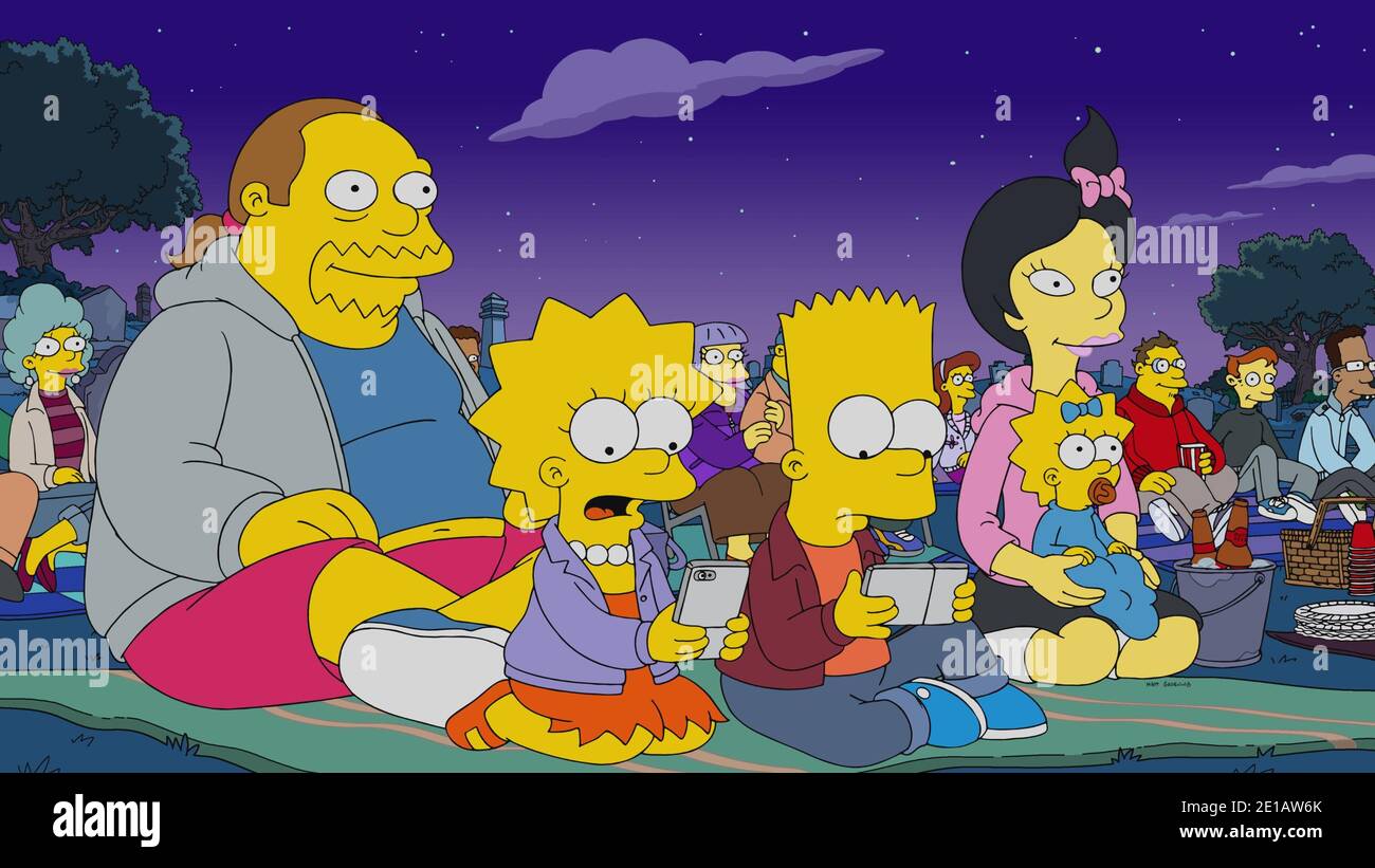 THE SIMPSONS, from left: Comic Book Guy (voice: Hank Azaria), Lisa ...