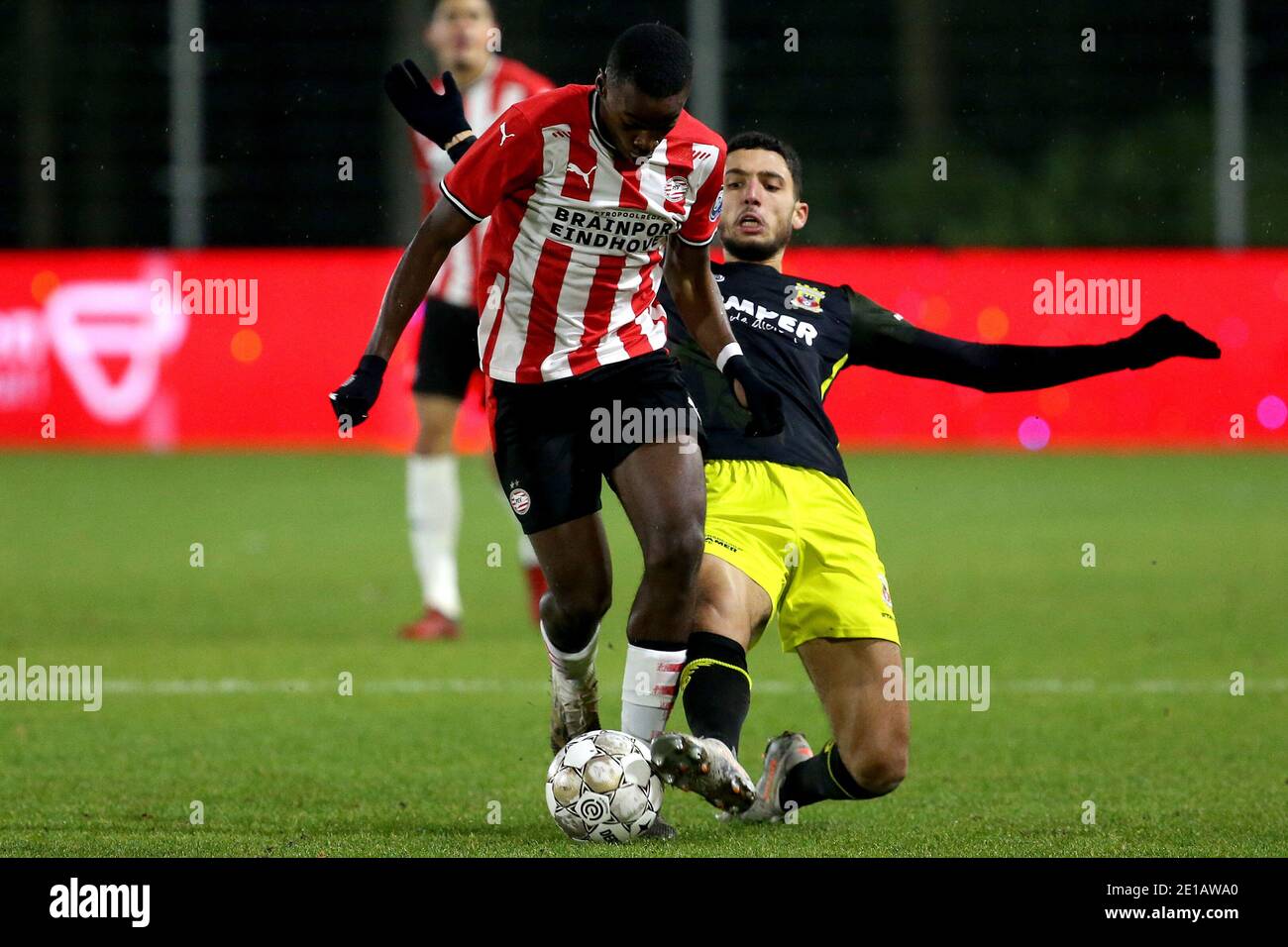 EINDHOVEN, NETHERLANDS - JANUARY 5: L-R: Emmanuel Manu Matuta of Jong ...