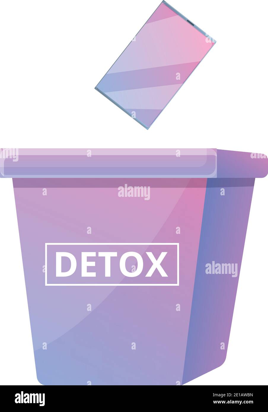 Digital detoxing box icon. Cartoon of digital detoxing box vector icon ...