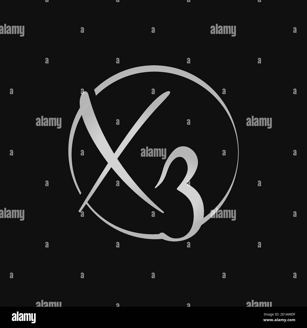 Creative XZ letter Logo Design vector Template. Initial Script Letter ...
